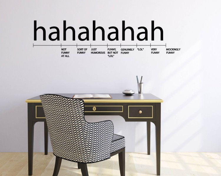 Hahahaha Funny Scale Wall Decal