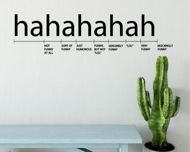 Hahahaha Funny Scale Wall Decal