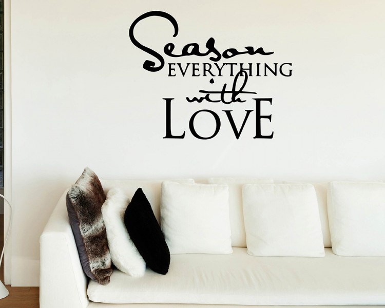 Quotes - Season Everything With Love Motivational Quote Wall Stickers ...