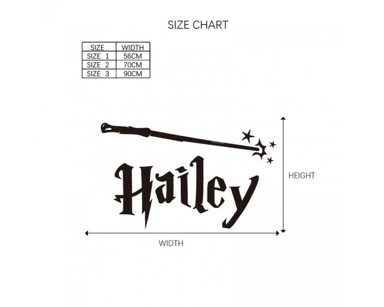 Harry Potter Personalized Vinyl Decal with Wand