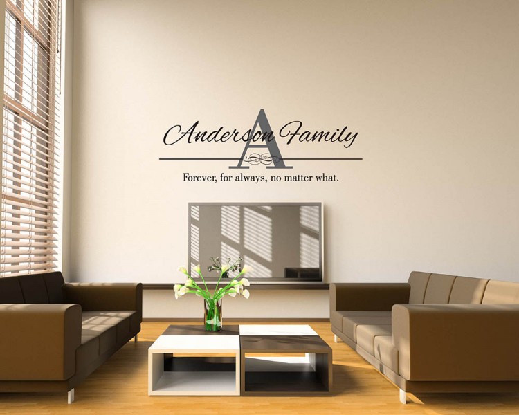 Customized Family Name Vinyl Family Wall Art Decal