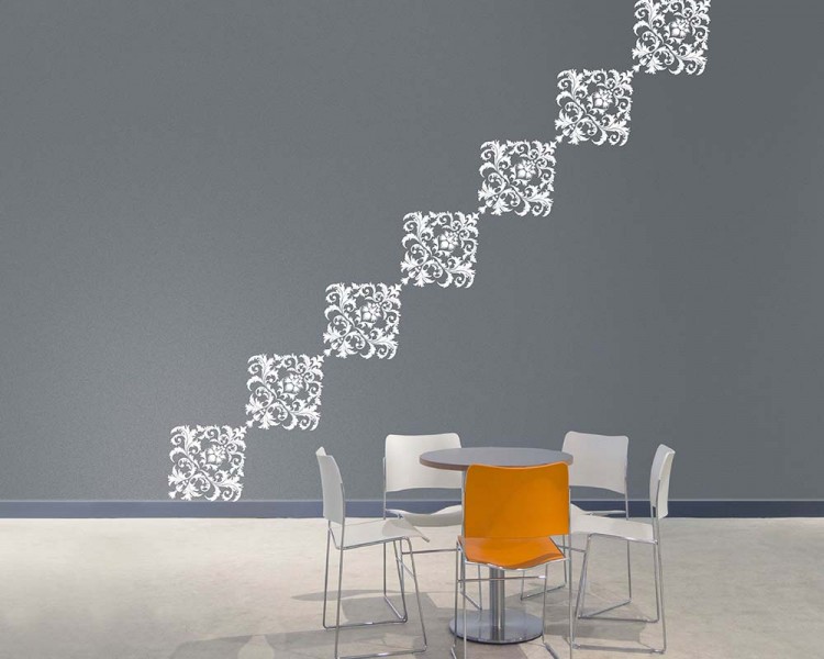Damask Wall Pattern Decal Modern Vinyl Art Stickers