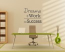 Dreams plus Work equal to Success Quotes Wall Decal Motivational Vinyl ...