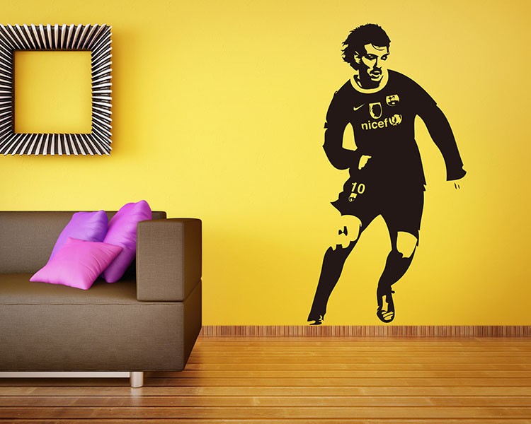 Famous Football Player Vinyl Decals Silhouette Modern Wall Art Sticker