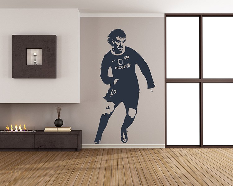 Famous Football Player Vinyl Decals Silhouette Modern Wall Art Sticker