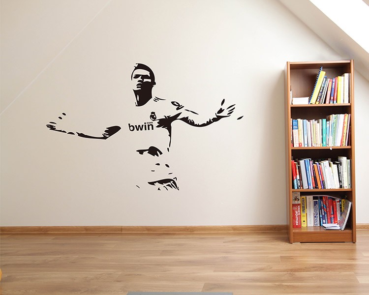 Famous Football Star Vinyl Decals Silhouette Modern Wall Art Sticker