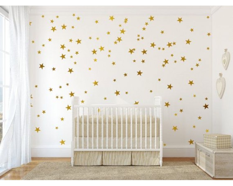 Star Pattern Wall Decal Nursery Modern Vinyl Sticker